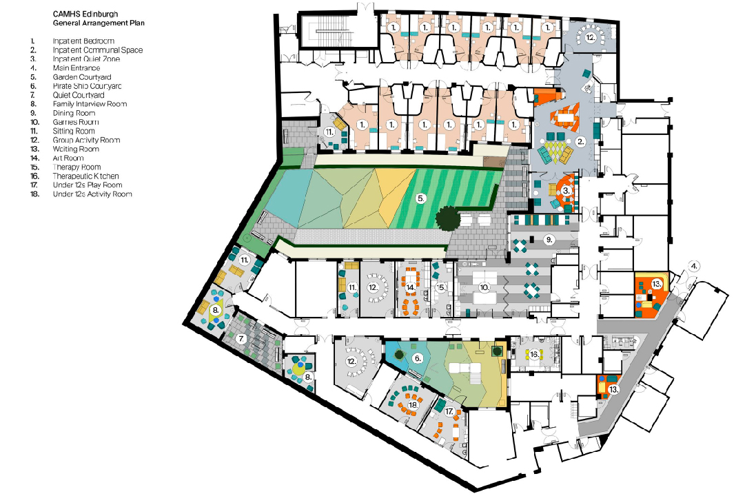 IDEA ออกแบบ CAMHS สถานสุขภาพจิตเด็ก สร้างพื้นที่สบายใจ ผ่านสีสันสดใส